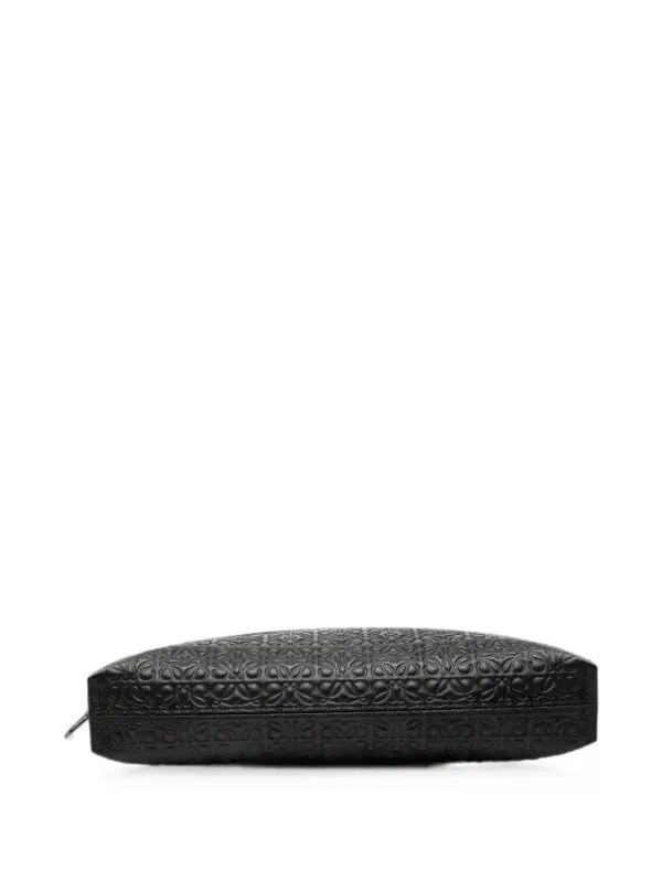 Loewe 2015-2026 Embossed Anagram Leather Repeat T Clutch Bag