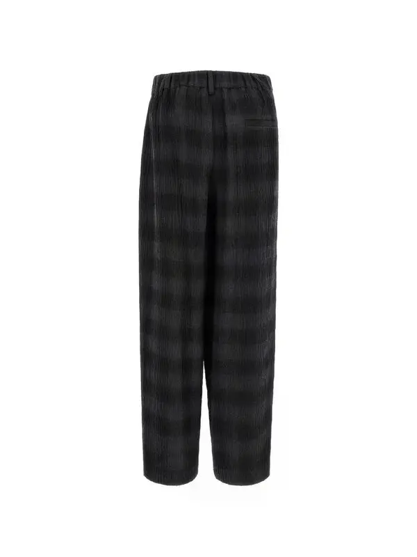 TELA Asymmetrical Check-pattern Trousers