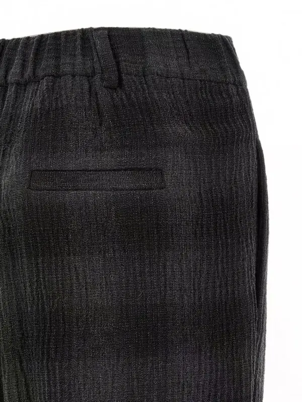 TELA Asymmetrical Check-pattern Trousers