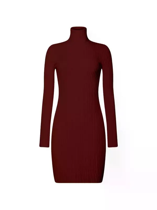 Wolford Merino Ribbed-knit Mini Dress - Red