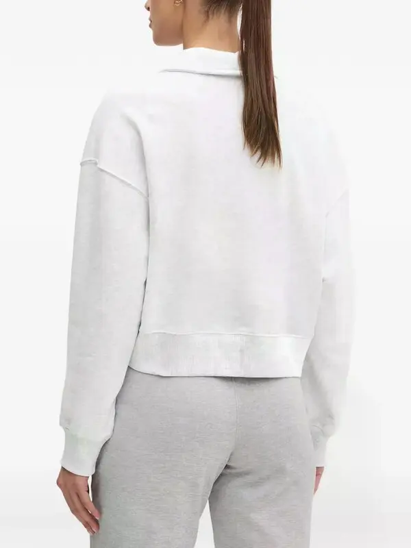 Dkny Logo-embroidered Dropped-shoulder Sweater