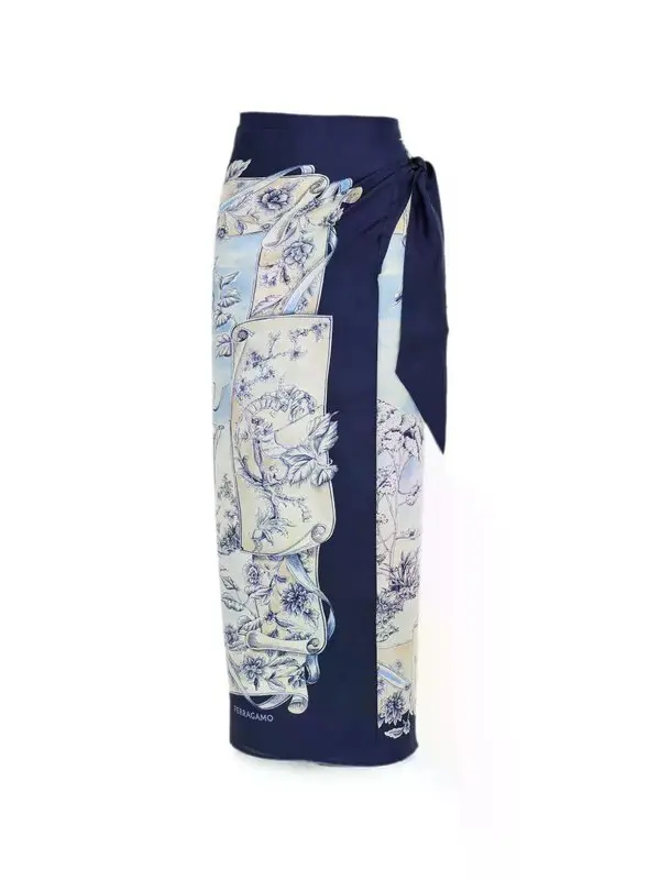 FERRAGAMO Voyage-print Silk Sarong