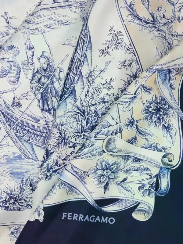 FERRAGAMO Voyage-print Silk Sarong