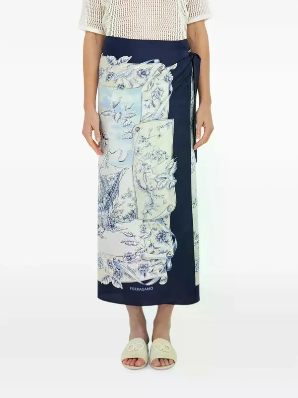 FERRAGAMO Voyage-print Silk Sarong