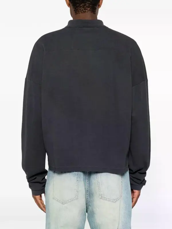 Rhude Logo-embroidered Long-sleeve Polo Shirt