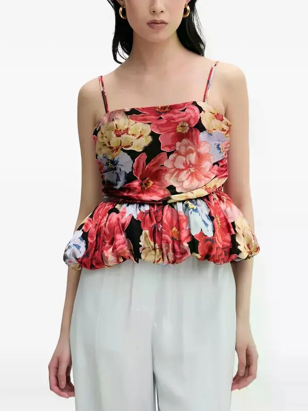 GESTUZ Gzsigrida Floral-print Peplum Top
