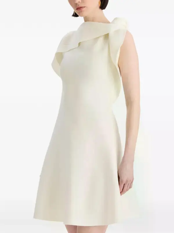 Oscar De La Renta Draped Knitted Mini Dress