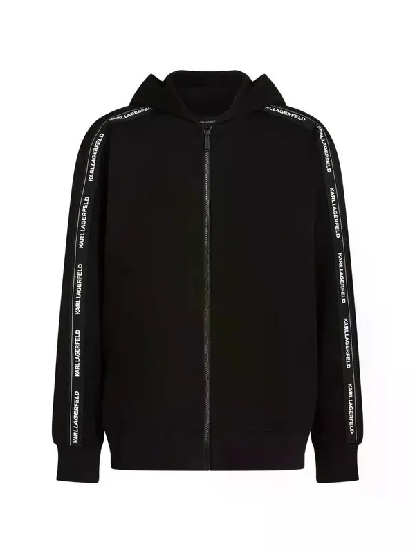 Karl Lagerfeld Logo-tape Zip-up Hoodie