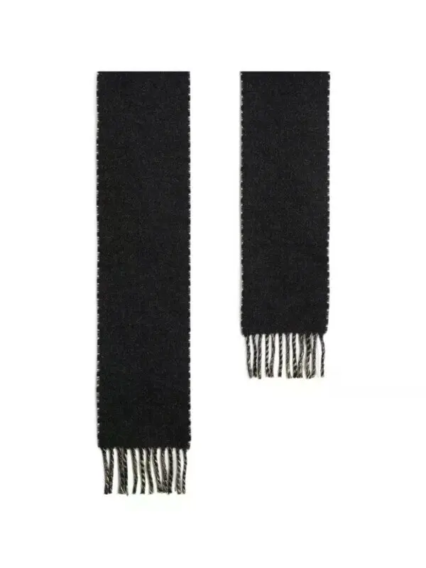 Woolrich Checked Fringed Scarf