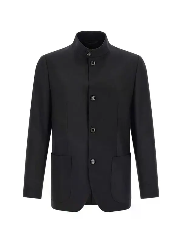 LARDINI Cashmere High-neck Field Jacket