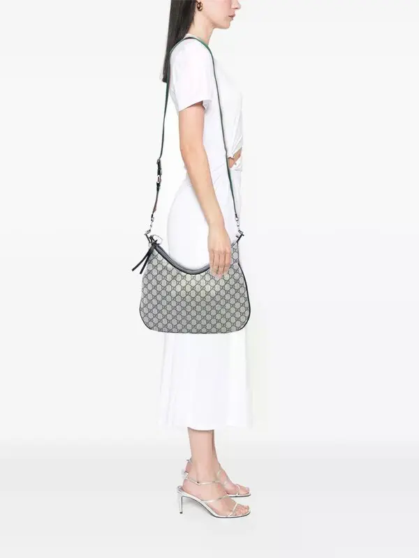 Gucci 2016-2026 Large Gg Supreme Web Attache Crossbody Bag - Neutrals
