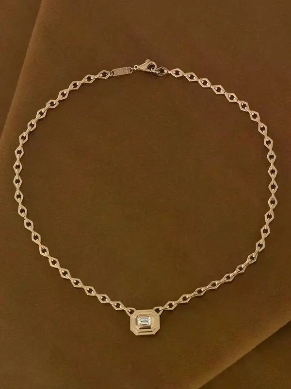 AZLEE Staircase Diamond Necklace