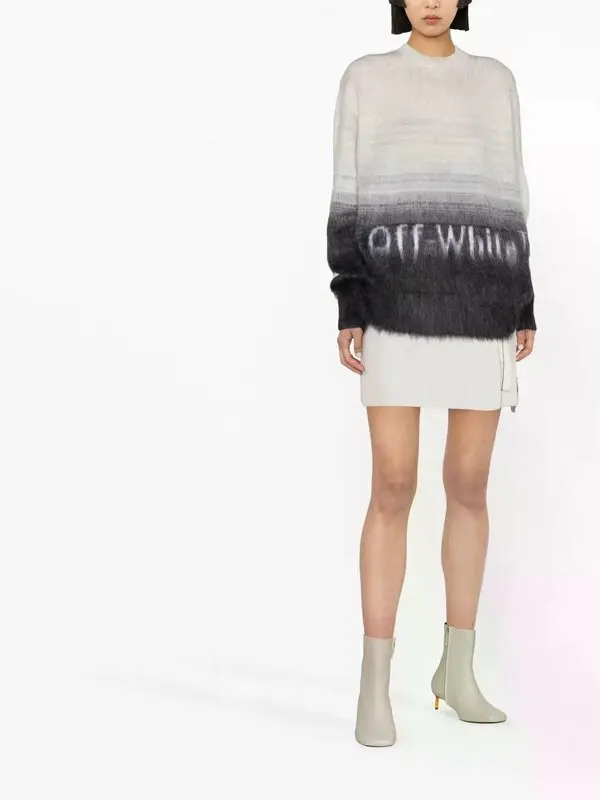 Off-White Intarsia-logo Crew-neck Jumper