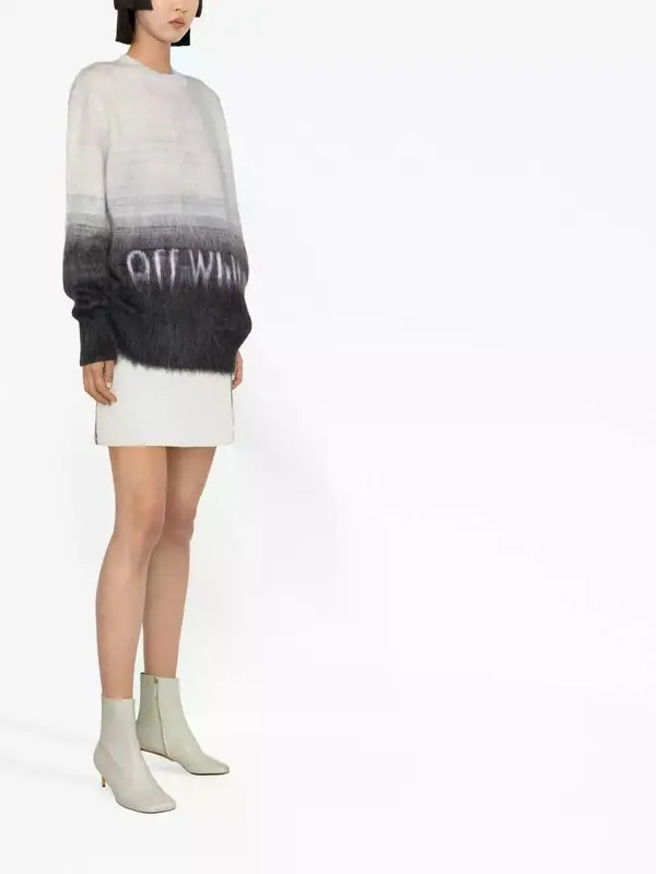 Off-White Intarsia-logo Crew-neck Jumper