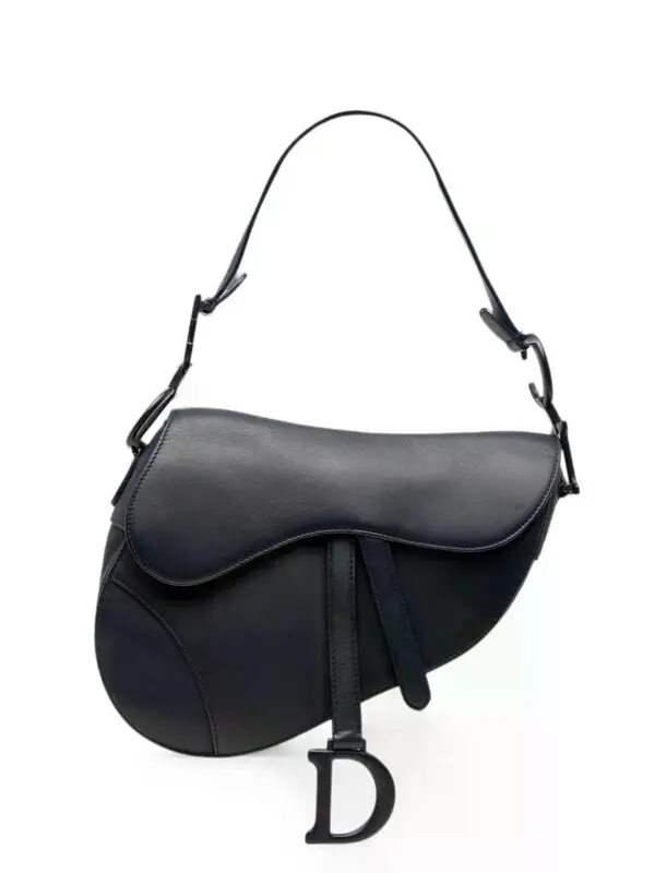 Dior 2019 Ultra Matte Calfskin Saddle Bag Shoulder Bag - Blue