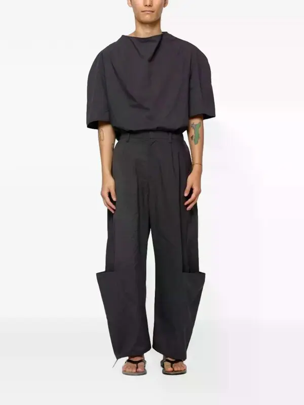 AMOMENTO Pocket-detail Work Trousers