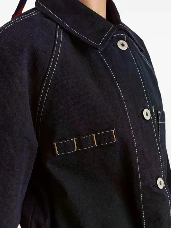 DAMSON MADDER Julia Contrast-stitch Denim Jacket