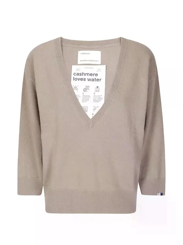 Extreme Cashmere Pearl V-neck Sweater
