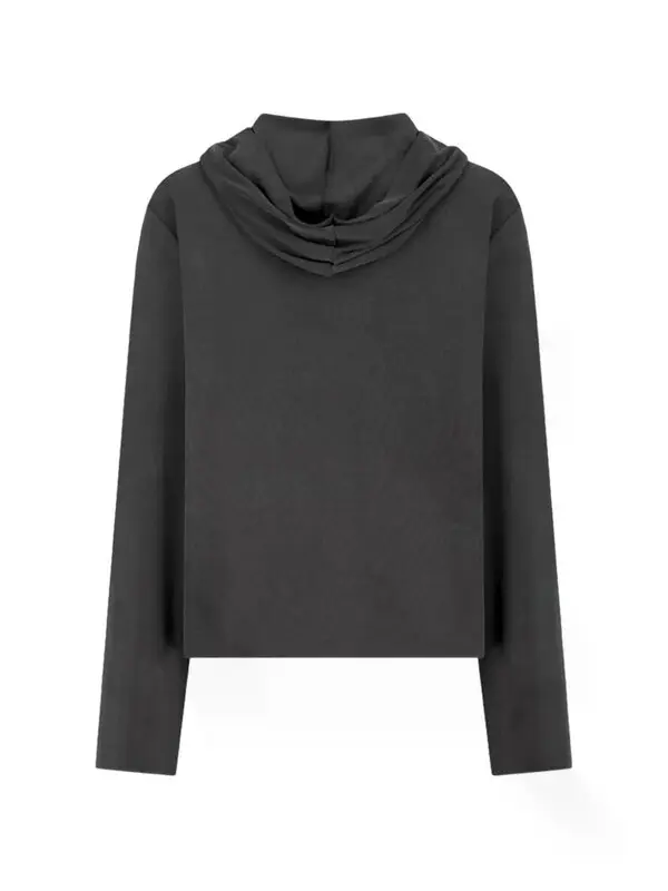 AMOMENTO Zip-up Jersey Hoodie