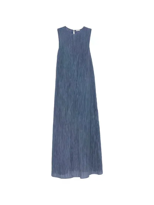 JOSEPH Crinkled Sleeveless Maxi Dress - Blue