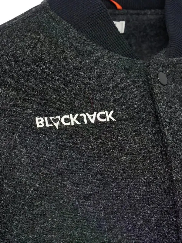 BLACKJACK Logo-embroidered Varsity Jacket