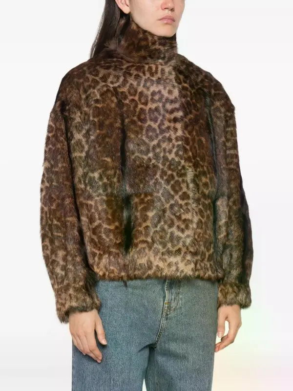 SALVATORE SANTORO Leopard-print Long-sleeve Jacket