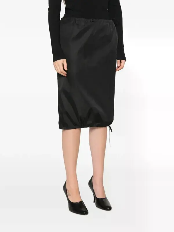 Prada Drawstring-hem Midi Skirt