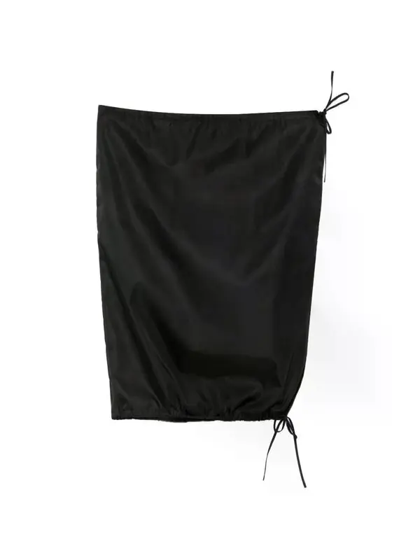 Prada Drawstring Hem Midi Skirt - Black