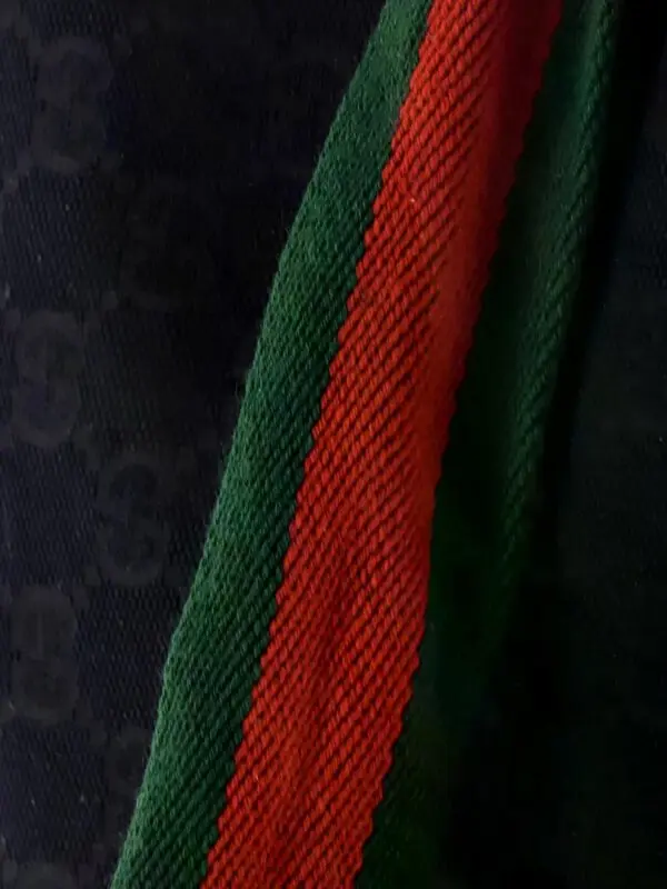 Gucci Web Strap Flap Messenger Gg Canvas Medium Crossbody Bag