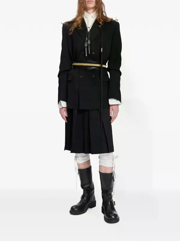 ANN DEMEULEMEESTER Pleated Wide-leg Bermuda Shorts