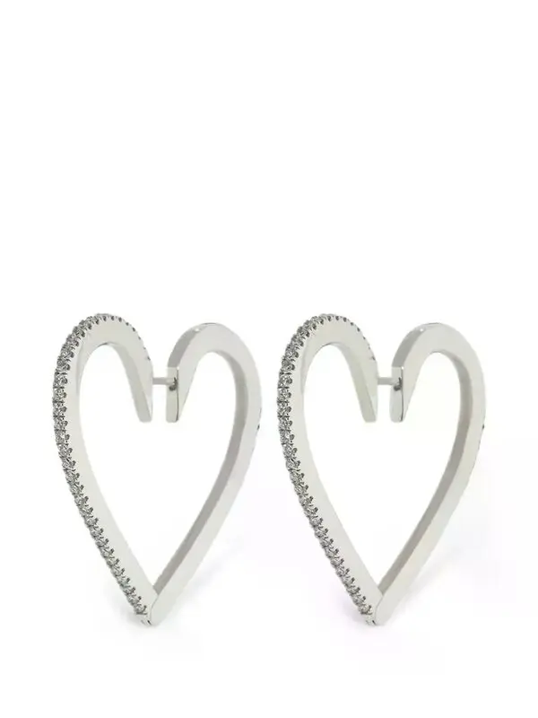 CADAR Endless Heart Diamond Hoop Earrings