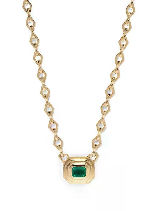 AZLEE Emerald Staircase Medium Necklace