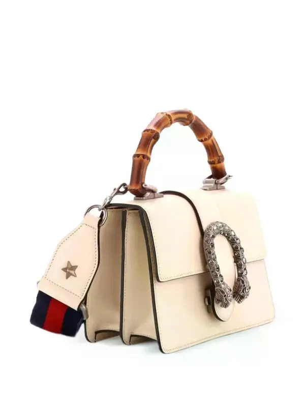 Gucci Dionysus Bamboo Top Handle Bag - White