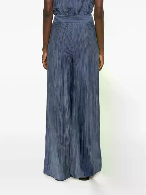 JOSEPH Selene Crinkled Trousers - Blue
