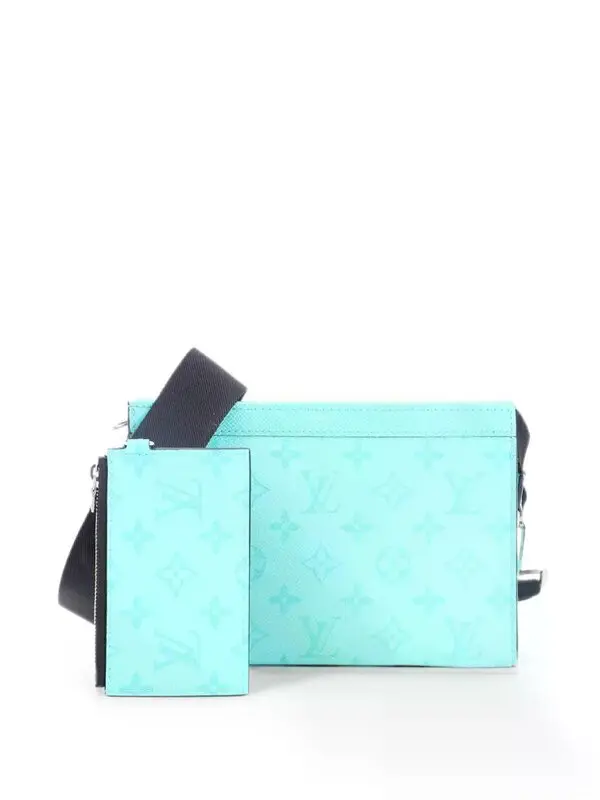 LOUIS VUITTON Gaston Wearable Wallet Monogram Taigarama Crossbody Bag - Green