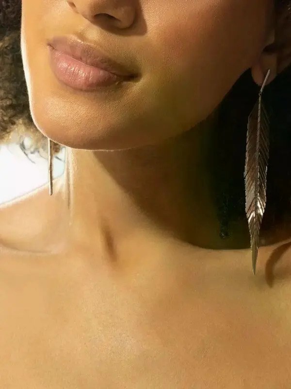 CADAR Second Skin Feather Drop Earrings
