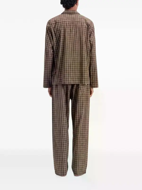 TEKLA Checked Cotton Pajamas