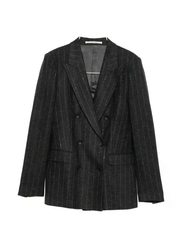 Tagliatore Pinstripe Sequin-embellished Suit