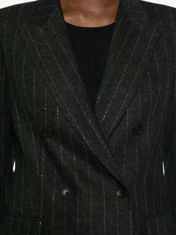 Tagliatore Pinstripe Sequin-embellished Suit