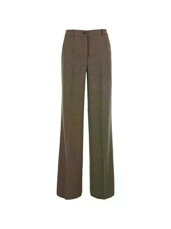 P.a.r.o.s.h Check-pattern Wide-leg Trousers