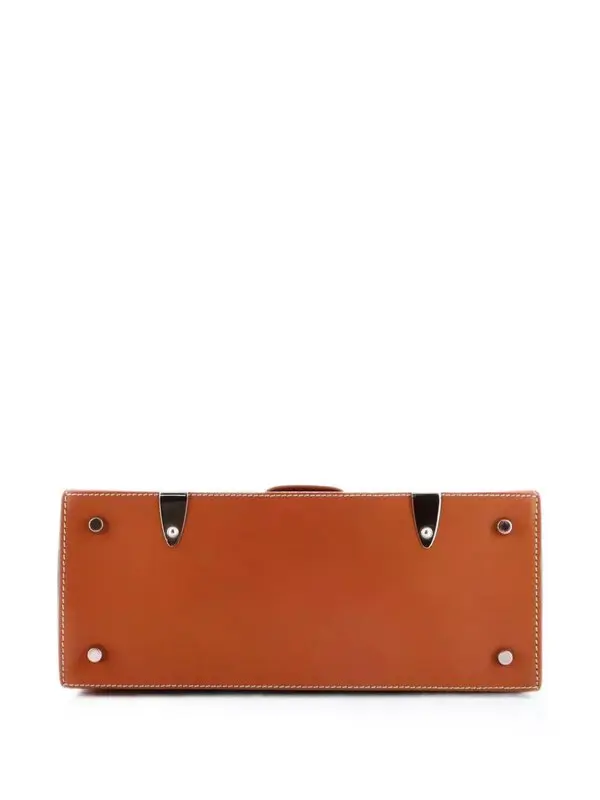 Goyard Saigon Top Handle Bag Coated Canvas Leather Pm Satchel