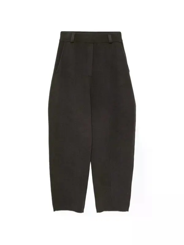 LISA YANG Wrenda Seam-detail Straight-leg Trousers - Green