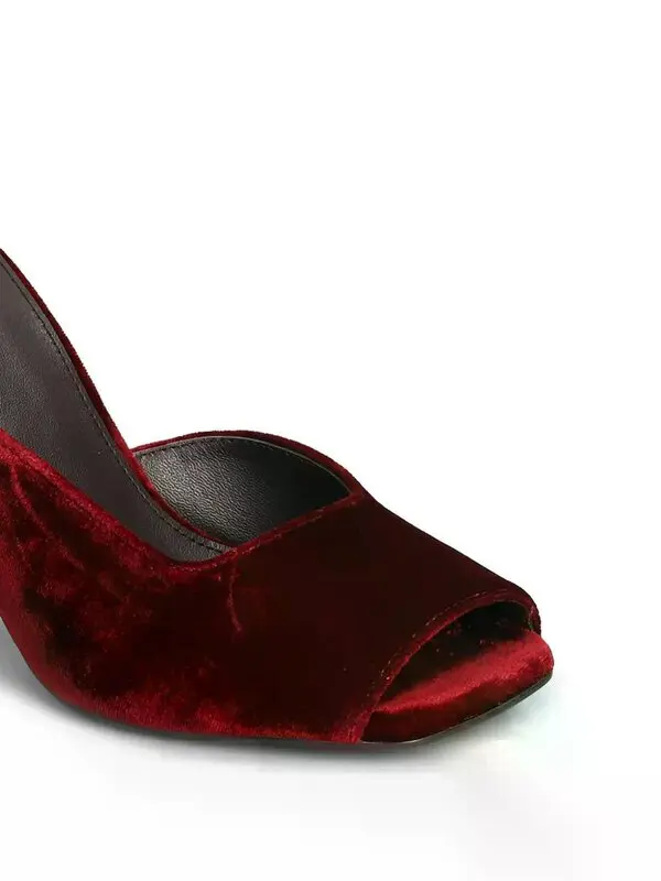 Lola Cruz Velvet Open-toe Stiletto Sandals