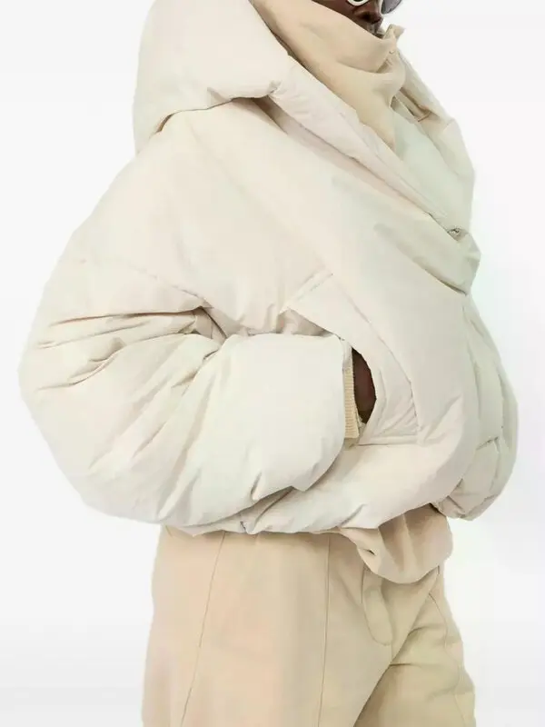 Sportmax Spxvodka Quilted Hooded Jacket - Neutrals