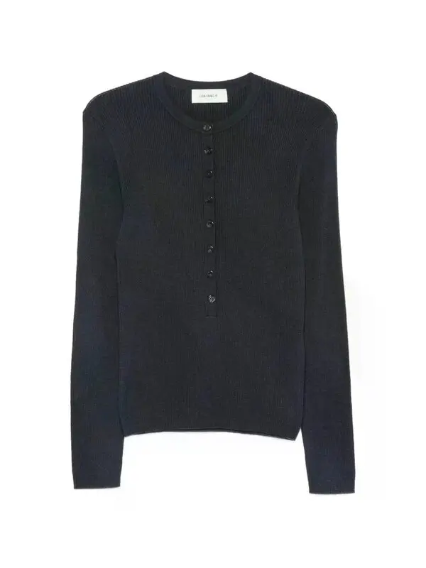 LISA YANG Airi Half-button Sweater