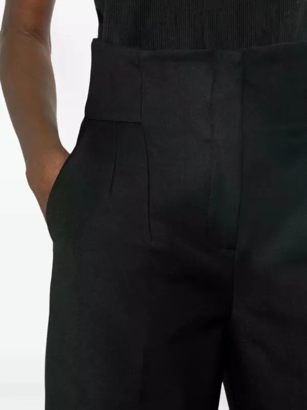 DE SANTIS High-waisted Pleated Wide-leg Trousers