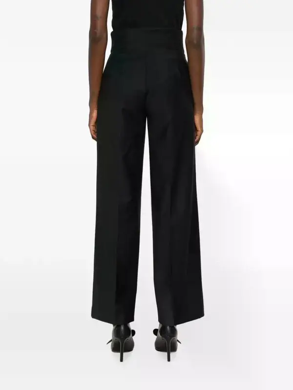DE SANTIS High-waisted Pleated Wide-leg Trousers