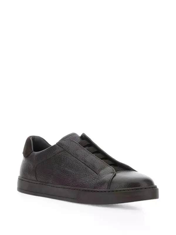 DOUCAL'S Grainy Leather Sneakers
