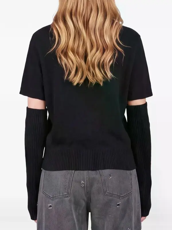 Federica Tosi Ribbed High-neck Sweater - Black