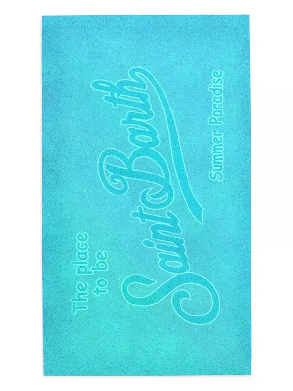 MC2 SAINT BARTH Aline Logo Beach Towel - Blue